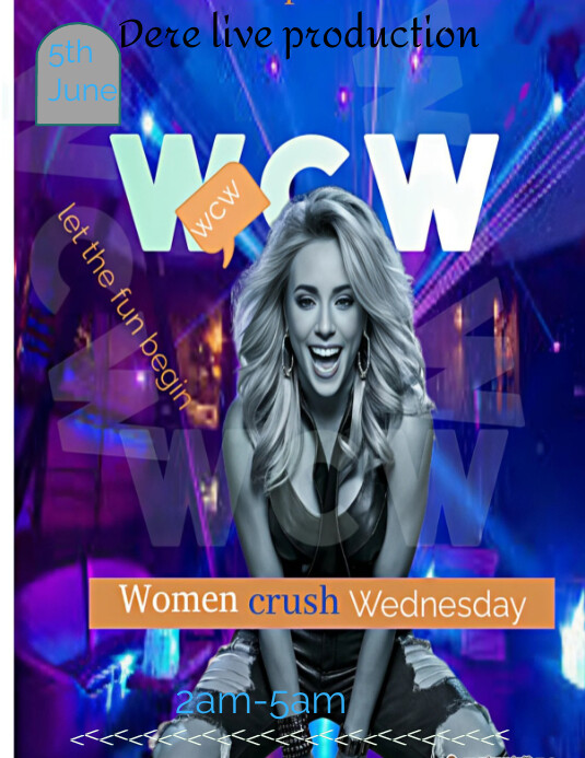 Copy of Blue Vintage Women Crush Wednesday Flyer (us | PosterMyWall