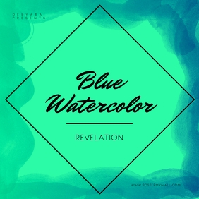 Blue Eye Watercolor CD Cover Art Template | PosterMyWall