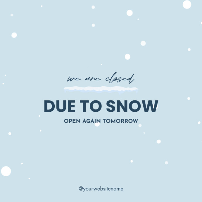 Blue We Are Closed Instagram Post Template | PosterMyWall