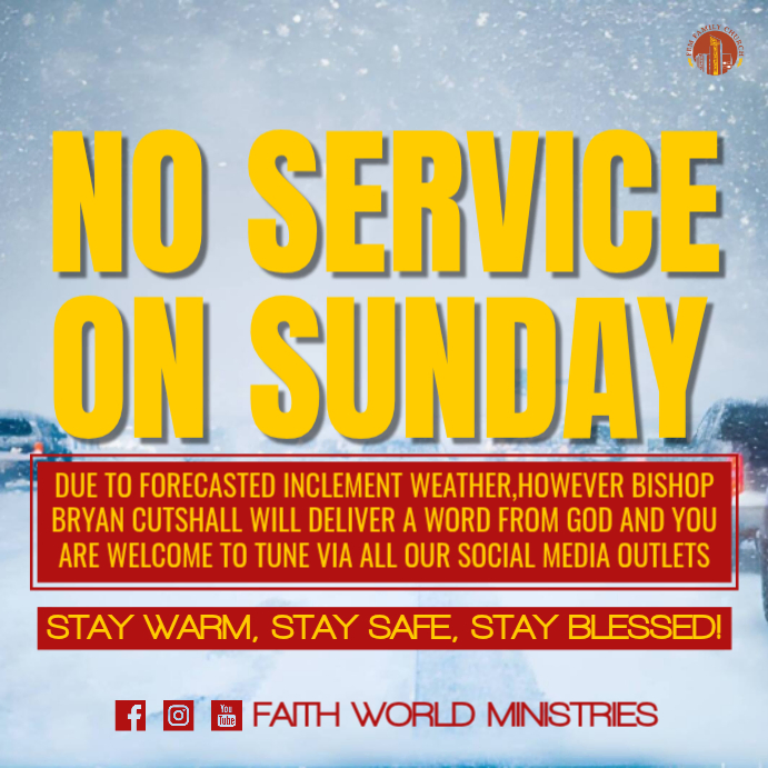Copy of Blue Weather Announcement Instagram Post | PosterMyWall