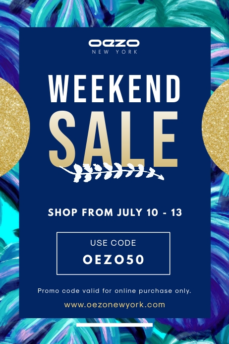 Blue Weekend Sale Promo Banner Template | PosterMyWall