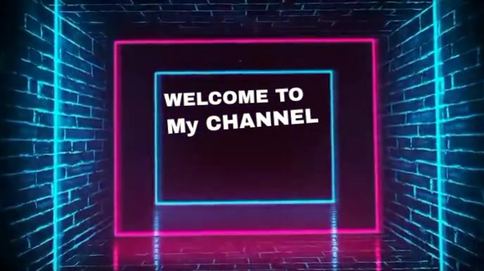 Blue Welcome To My Channel Digital Display ( Template | PosterMyWall