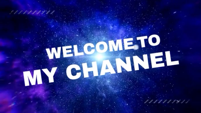 Blue Welcome To My Channel Digital Display ( Template | PosterMyWall