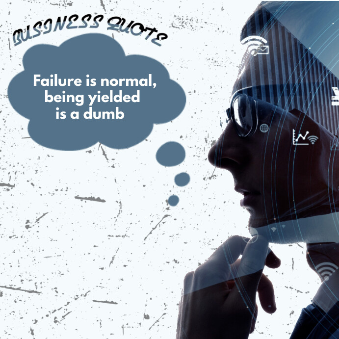 Modèle Blue White Business Quote Instagram Post | PosterMyWall