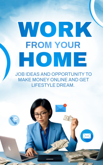 Copy of Blue White Modern & Minimal Work From Home Kindle/book Covers ...