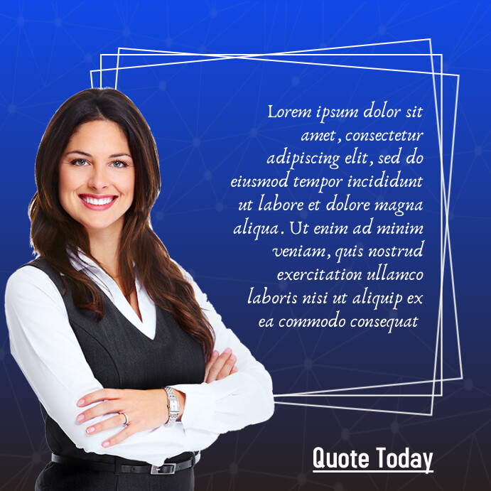 Blue white quote template | PosterMyWall