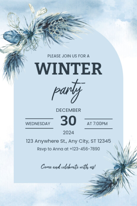 Copy of Blue Winter Party Poster | PosterMyWall