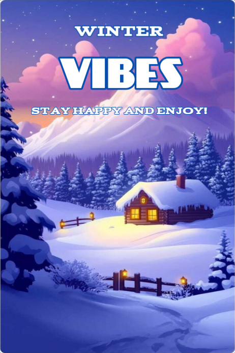 Copy of Blue Winter Vibes Poster | PosterMyWall