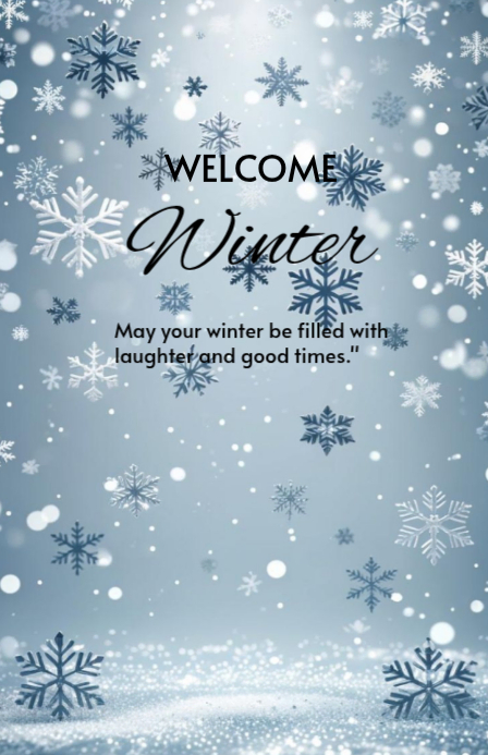 Blue Winter Welcome Tabloid Template | PosterMyWall