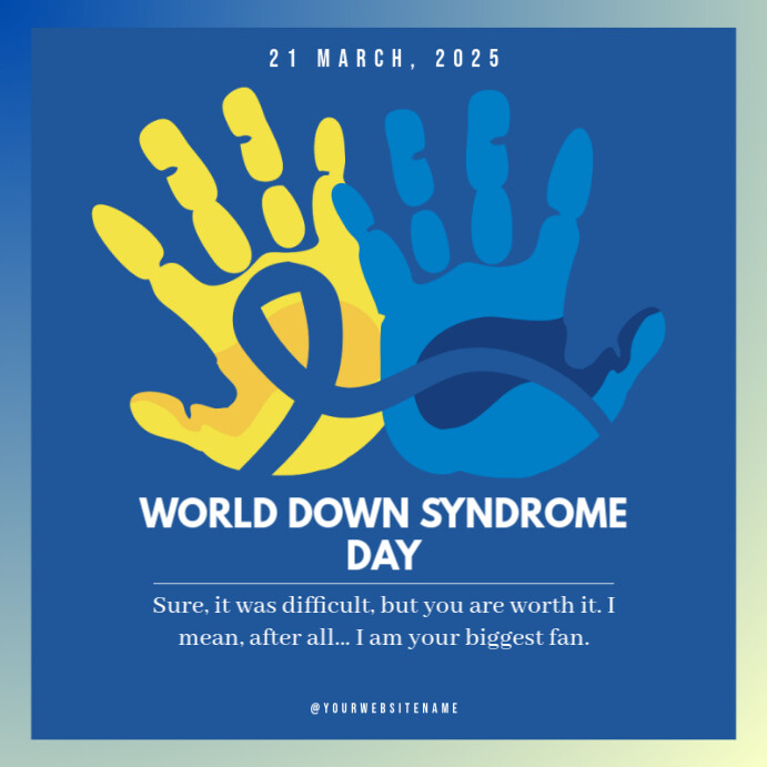 Plantilla de Blue World Down Syndrome Day Instagram Post | PosterMyWall