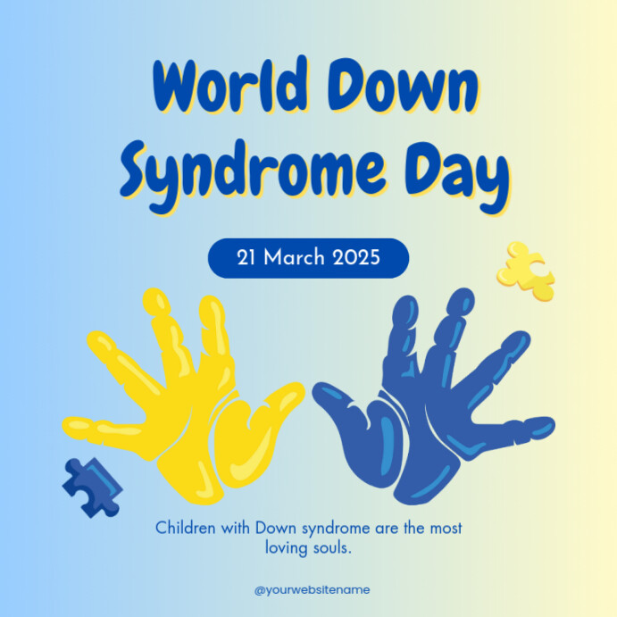 Plantilla de Blue World Down Syndrome Day Instagram Post | PosterMyWall