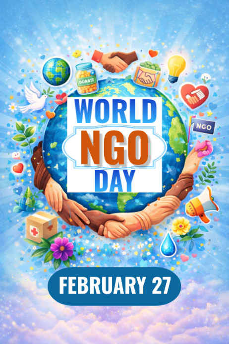 Plantilla de Blue World NGO Day Poster | PosterMyWall