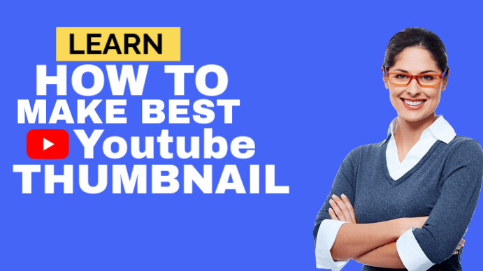 Blue Youtube Thumbnail เทมเพลต | PosterMyWall