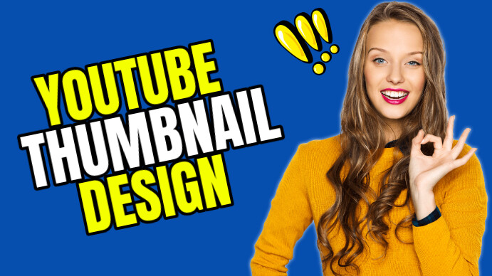 Blue youtube thumbnail Template | PosterMyWall