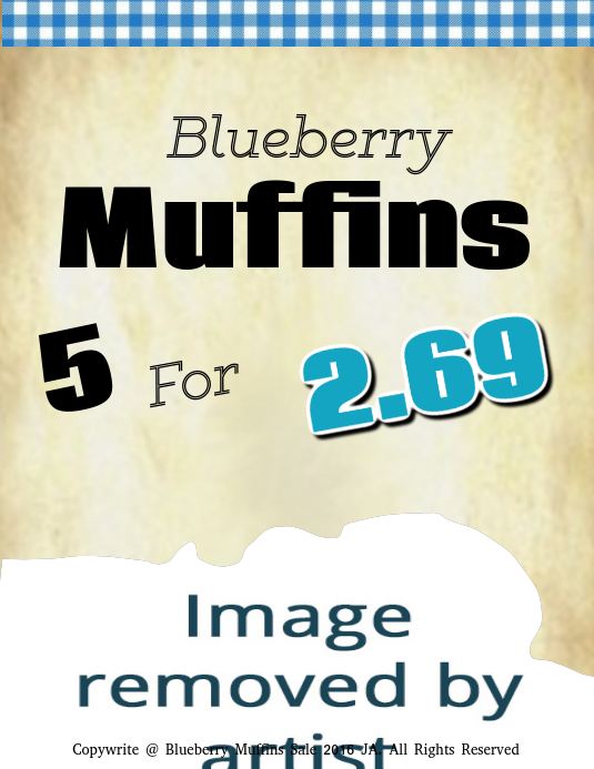 Blueberry Muffin Template | PosterMyWall