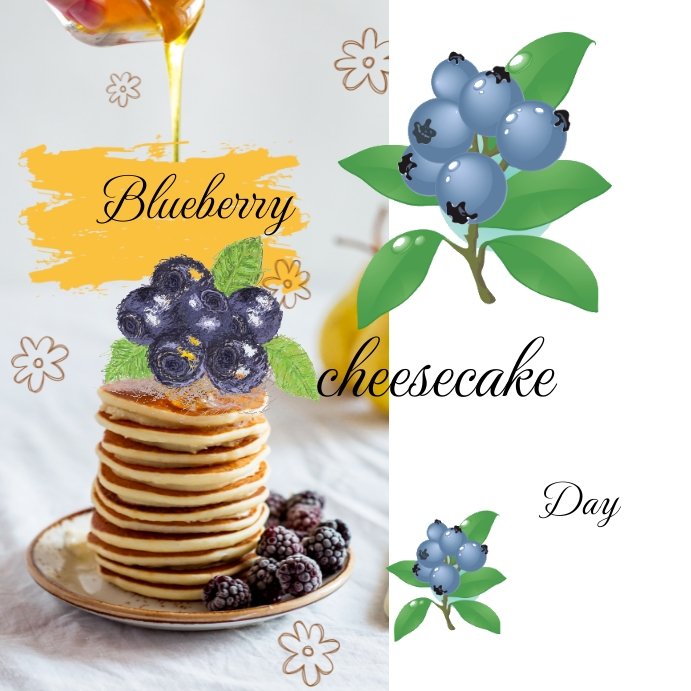 Blueberry post Template | PosterMyWall