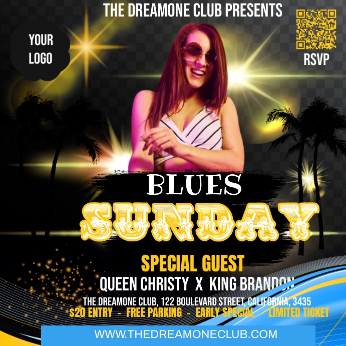 Blues Sunday Ads Template | PosterMyWall