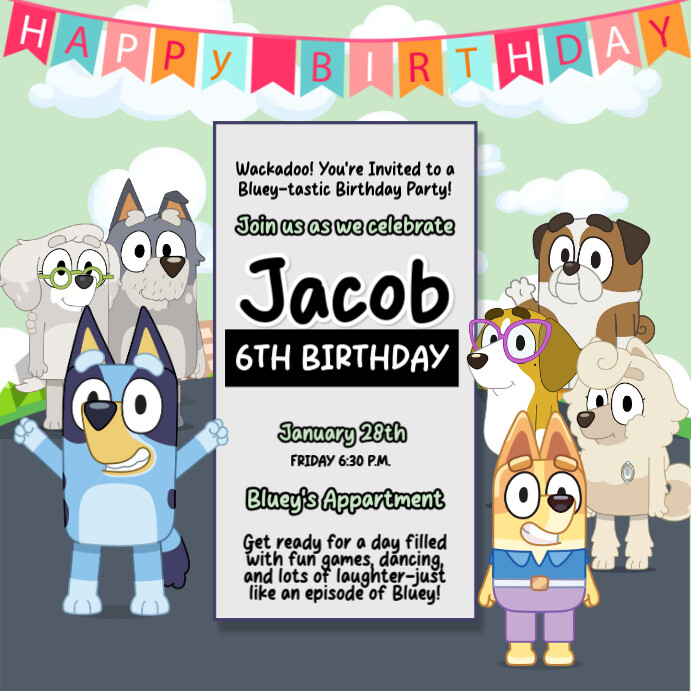 Modèle Bluey Birthday Flyer | PosterMyWall
