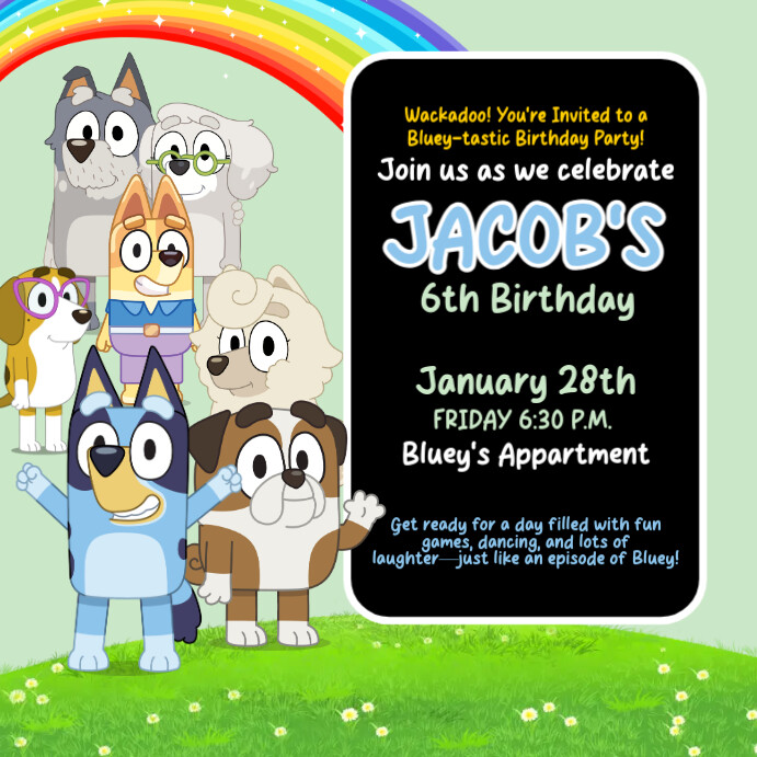 Modèle Bluey Birthday Instagram Post | PosterMyWall