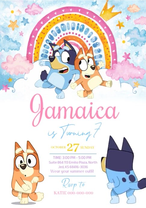 Bluey Template | PosterMyWall