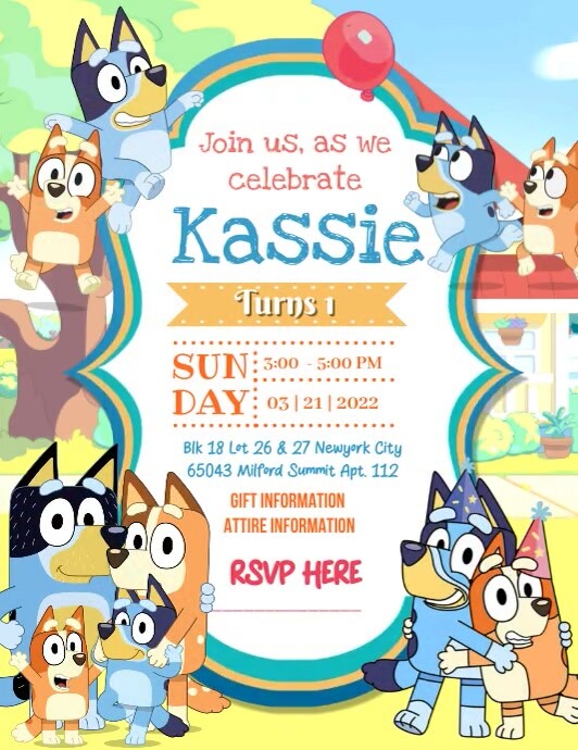 Plantilla de Bluey | PosterMyWall