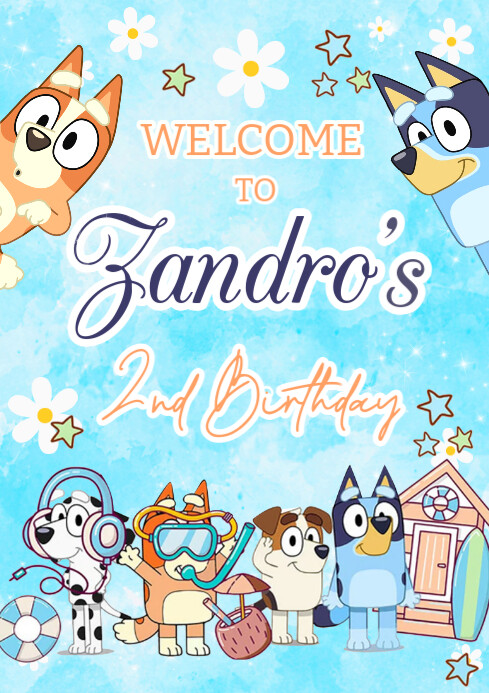 Bluey Template | PosterMyWall