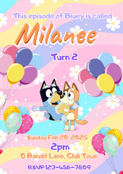 Bluey Template | PosterMyWall