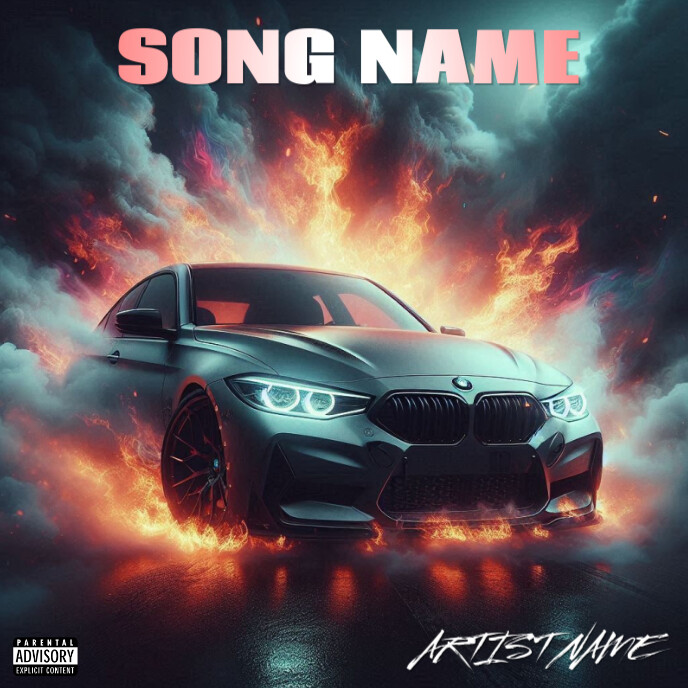 Bmw Song Mixtape Album Cover Art Album Cover Template | PosterMyWall