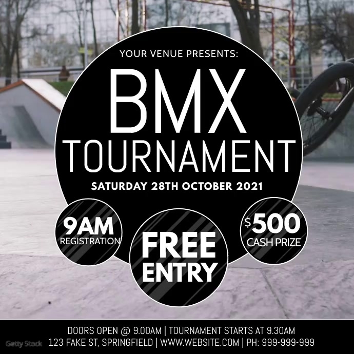BMX Tournament Video Poster Template | PosterMyWall