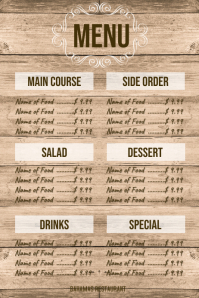 Main course Menu 07 Template | PosterMyWall