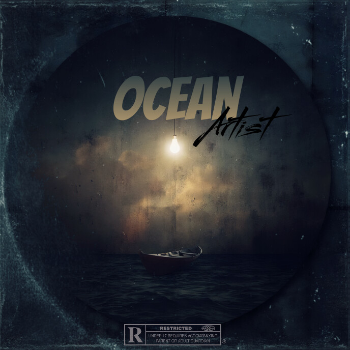 Boat In Ocean Album Cover Template | PosterMyWall