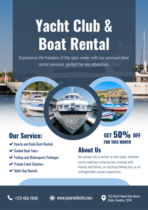 Copy of Boat Rental Flyer Template | PosterMyWall