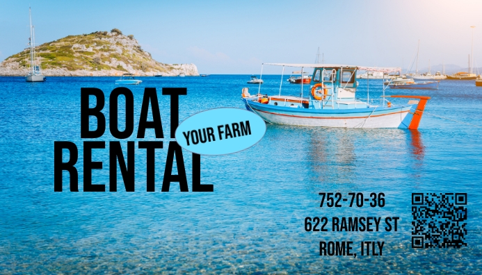 Boat Rental Offer on Blue Template - | PosterMyWall