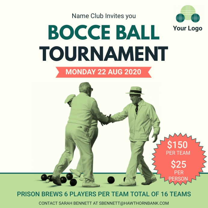 Copy of Bocce Ball Tournament Social Media Post | PosterMyWall