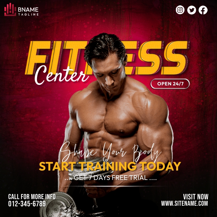 Body Building Ads Modelo | PosterMyWall