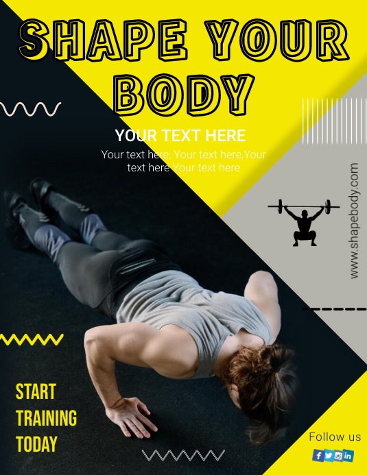 Copy of Body building and fitness | PosterMyWall