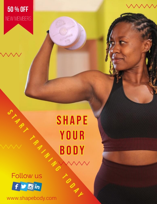 Copy of Body building and fitness | PosterMyWall