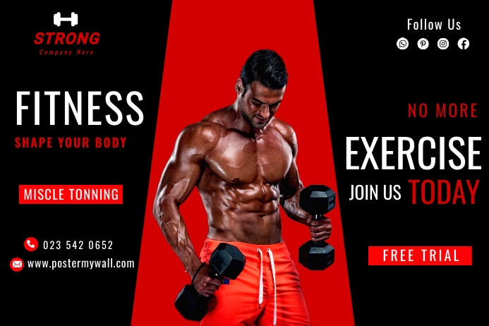 Copy of body building | PosterMyWall