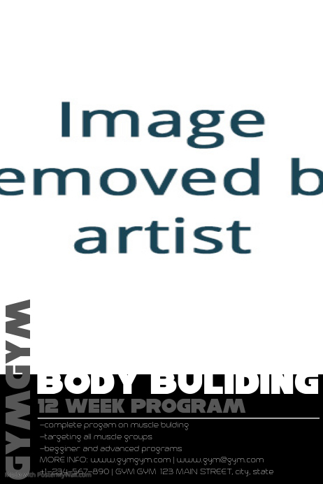 Copy of BODY Buliding 12 week program | PosterMyWall