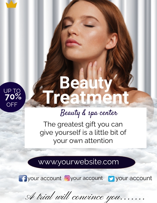 Copy of Body treatment and spa flyer design template | PosterMyWall