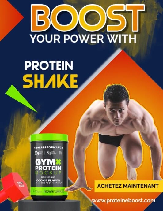 Copy of bodybuilding supplements ad (1) | PosterMyWall