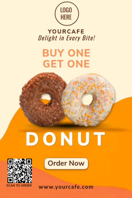 BOGO Donut Promo Flyer – Buy One Get One Free Donut Shop Template ...