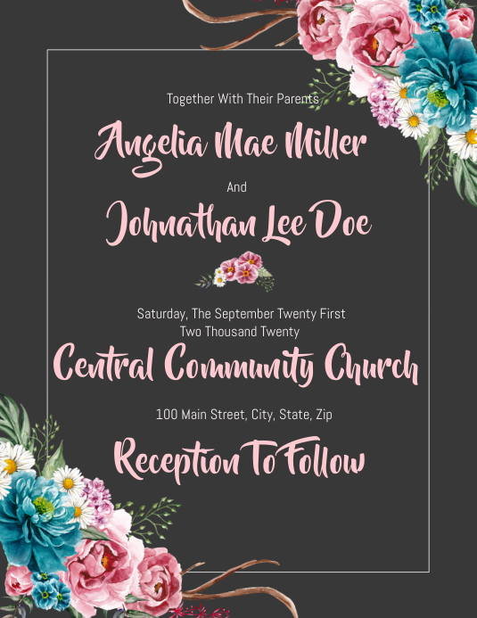 Boho Wedding Template | PosterMyWall