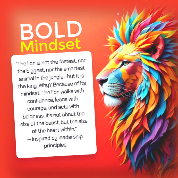 Modèle Bold mindset | PosterMyWall