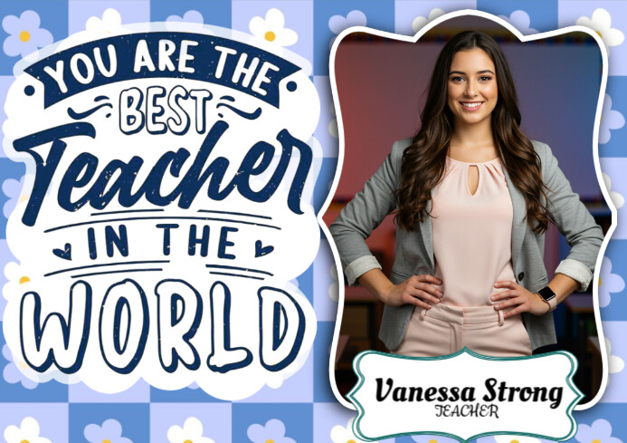 Plantilla de Bold Teacher Appreciation Typography Card | PosterMyWall