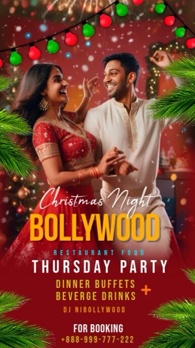 Bollywood night poster templates | PosterMyWall