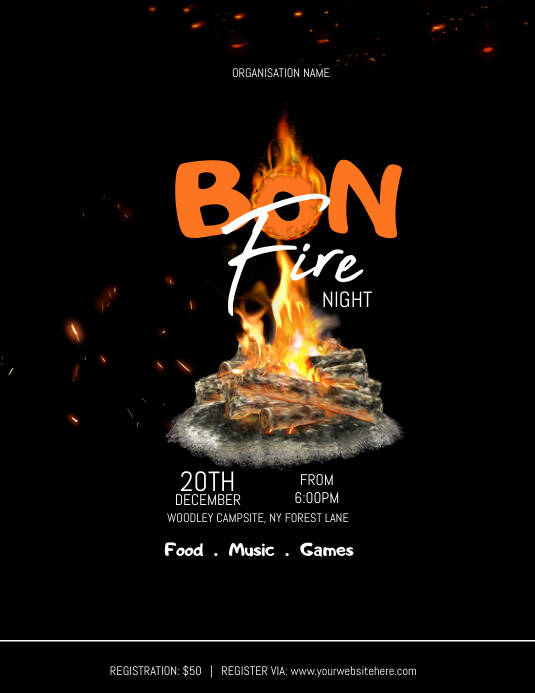 bonfire night Template | PosterMyWall