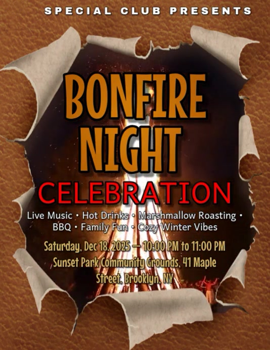 Bonfire night Template | PosterMyWall