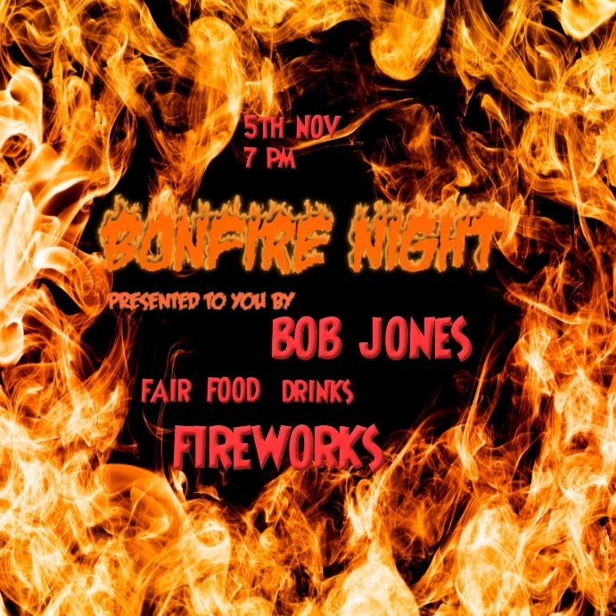 Copy of bonfire night | PosterMyWall
