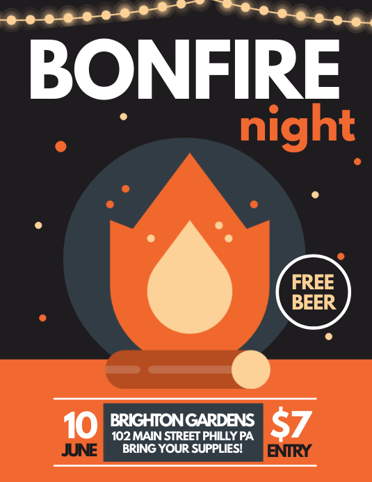 Bonfire night Template | PosterMyWall